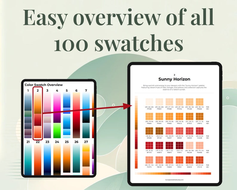 Digital Color Swatch Collection Full Spectrum Palette for Graphic ...