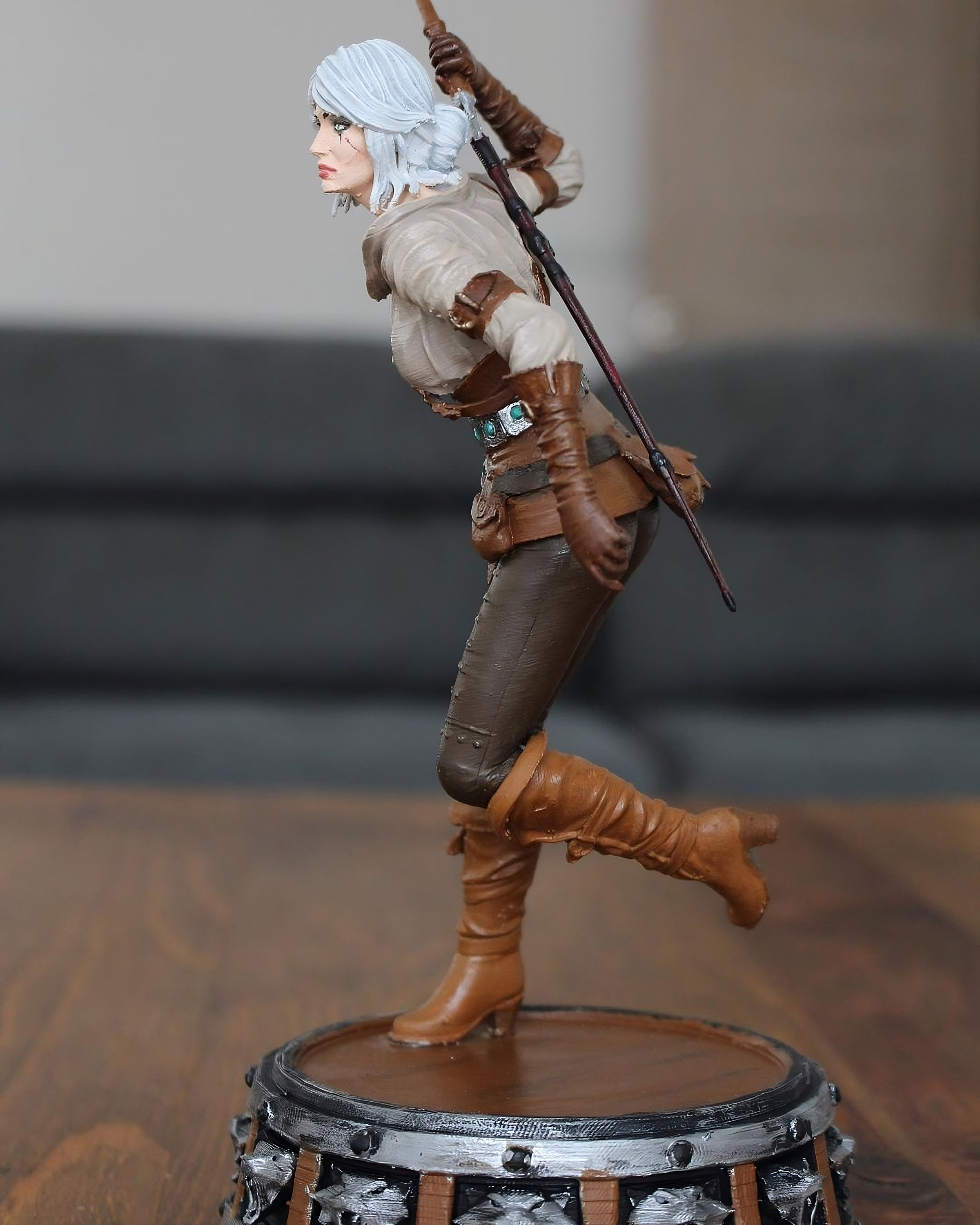 9.84 the Witcher Ciri Figure Custom Resin Movie & Video Game Figurines ...