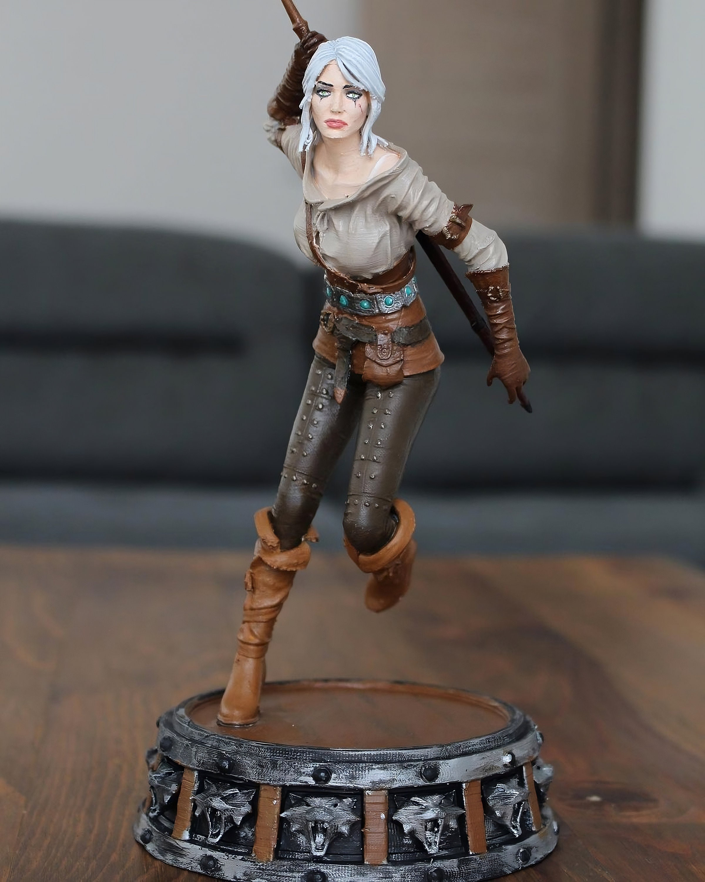 9.84 the Witcher Ciri Figure Custom Resin Movie & Video Game Figurines ...