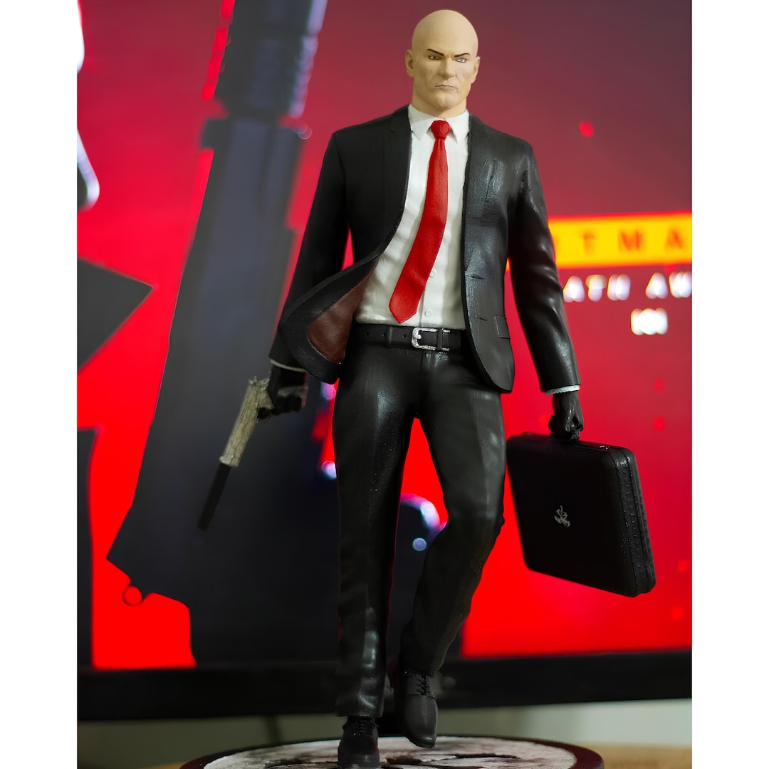 9,84inch AGENT 47 From HITMAN Resin Figurines Handmade Figures - Etsy
