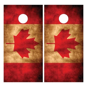 Canadian Flag Cornhole Wrap (2pc) | Canada Cornhole Decals | Free ...