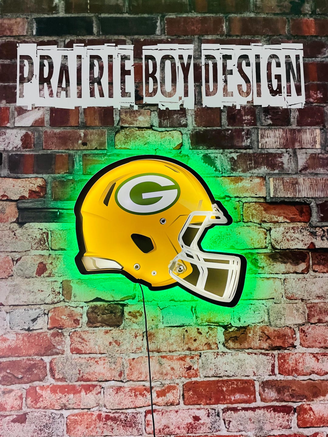 Front and Back Lit LED Football Helmet Light, Acrylic Light up Sign, 17 ...