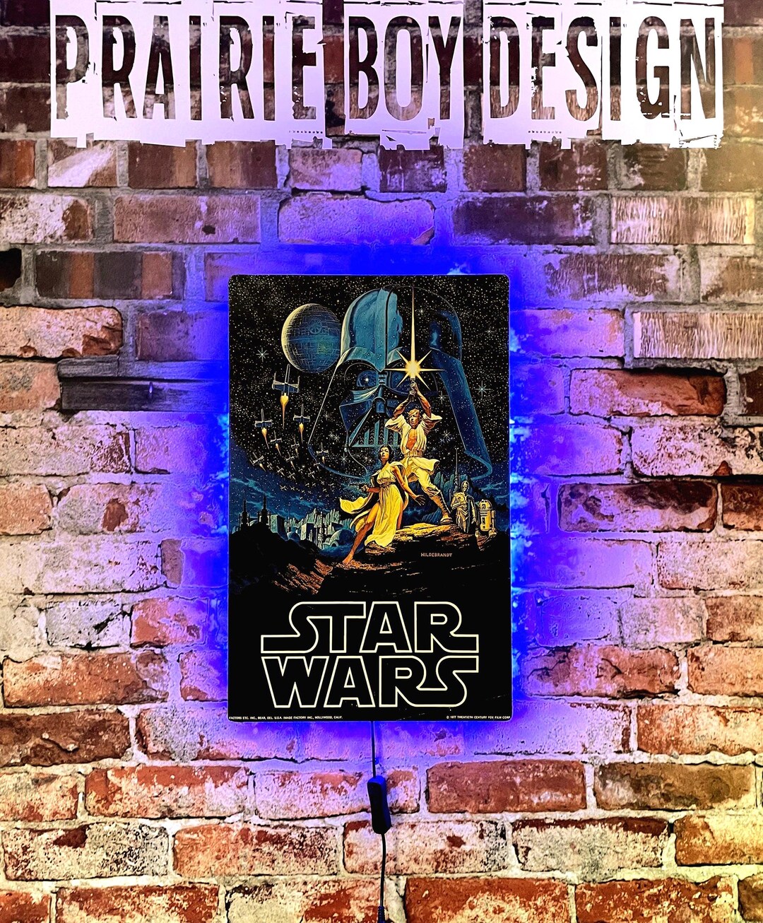 LED Back Lit Aluminum Star Wars Poster A New Hope, ACM Color LED Star ...