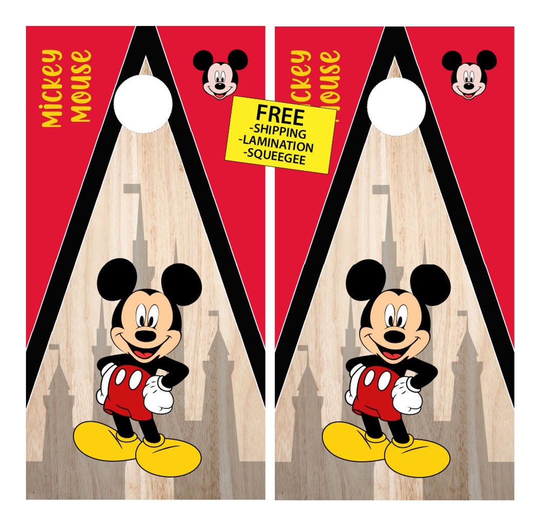 Mickey Mouse | Disney | Cornhole Wrap | Cornhole Wraps (2pc) Cornhole ...