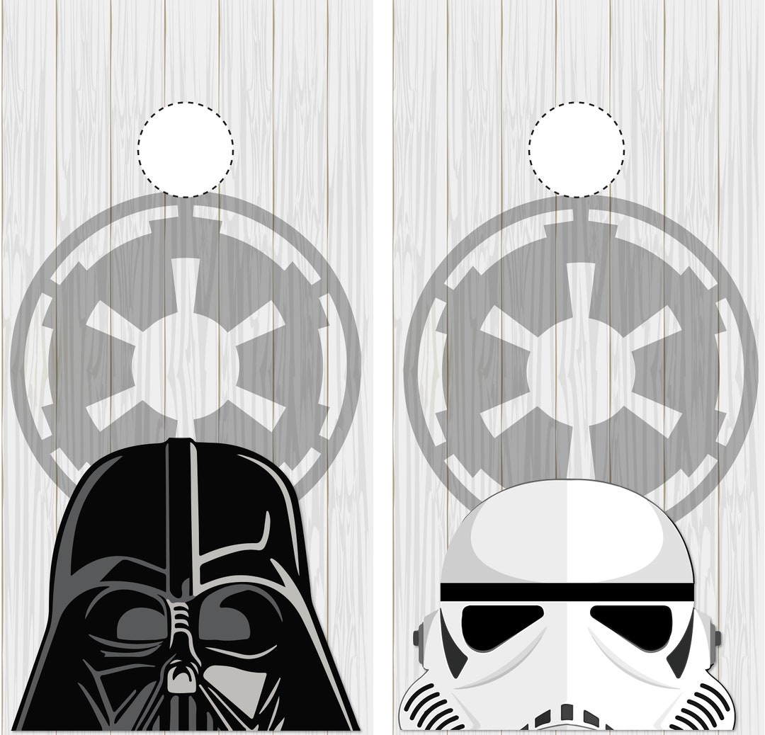 Star Wars Cornhole Wraps (2pc) | Rebel Empire | Storm Trooper | Darth ...