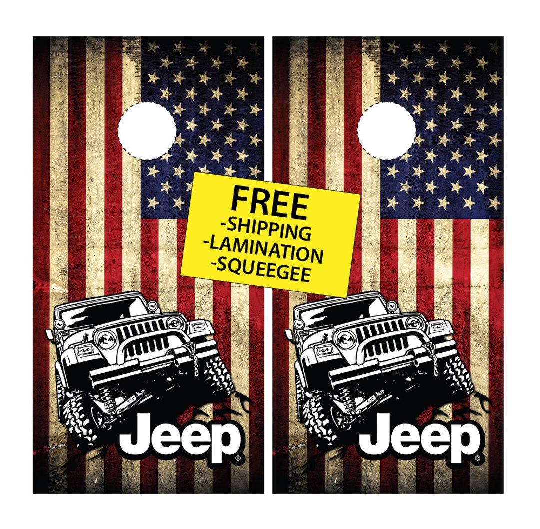Jeep | Red Bull | Energy Drink | Cornhole Wraps (2pc) Cornhole | Free ...