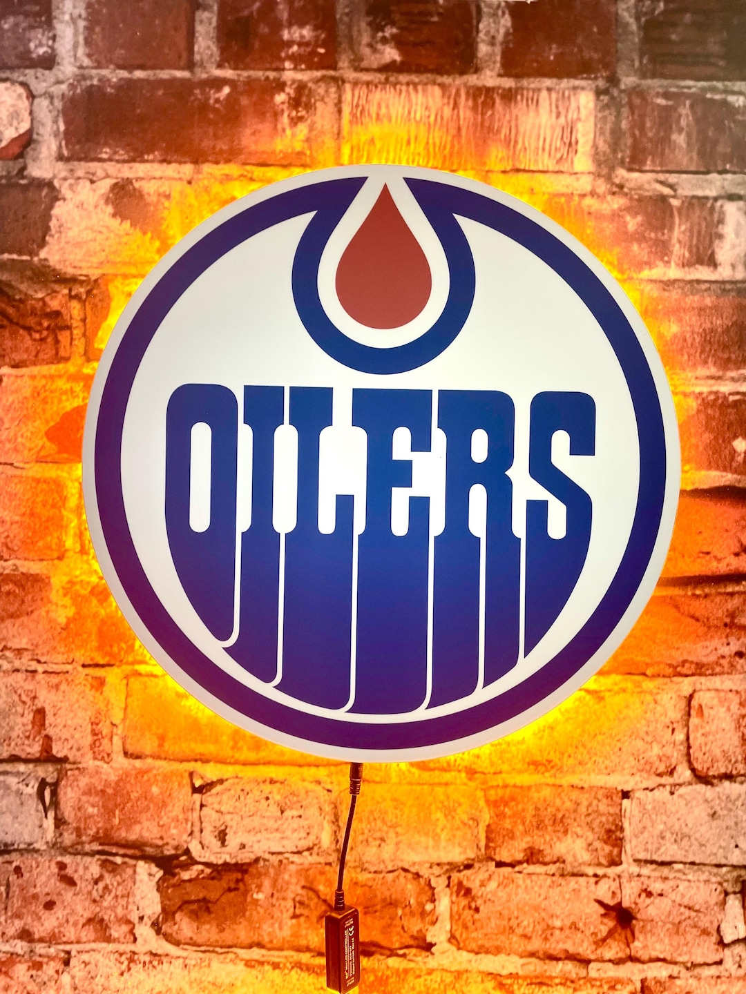 Backlit Led Edmonton Oilers Sign . Premium Laser Cut MDF With High ...