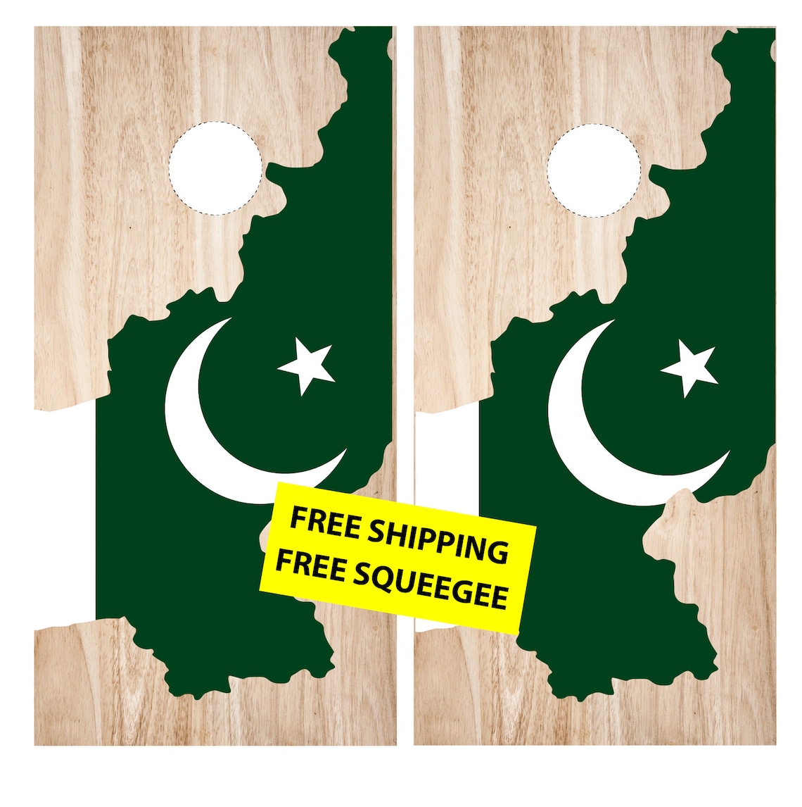 Pakistan Flag Cornhole Wrap (2pc) | Pakistan Flag | Cornhole Decals ...