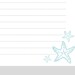 Starfish Letter Writing Paper Printable Stationery, Digital Download ...