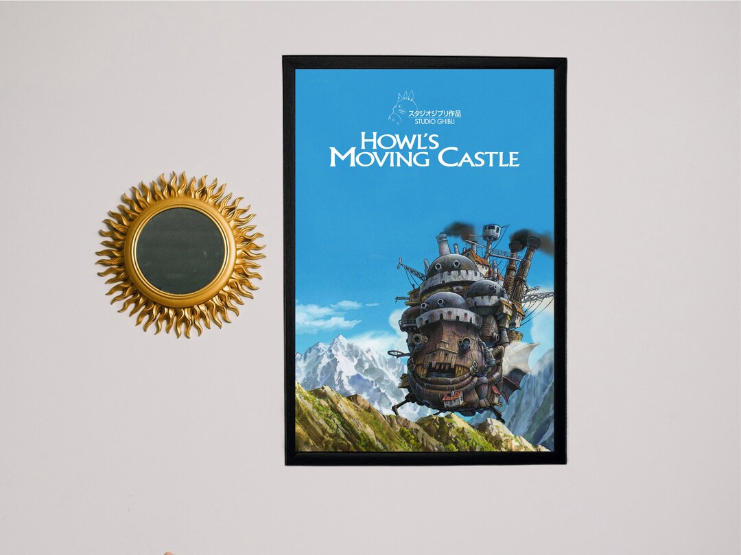 Howls Moving Castle Movie Series Print Dorm Room Wall Decor Canvas ...