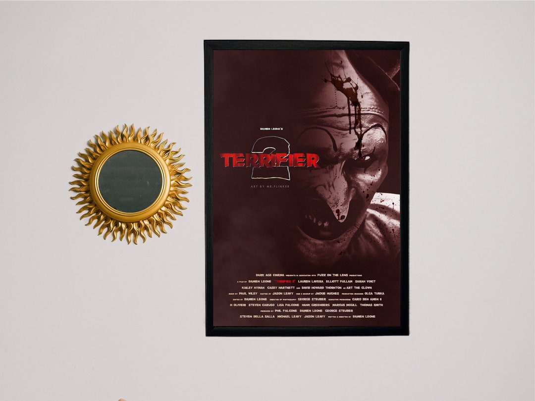 Terrifier 2 Movie Series Print Dorm Room Wall Decor Canvas Multiple ...