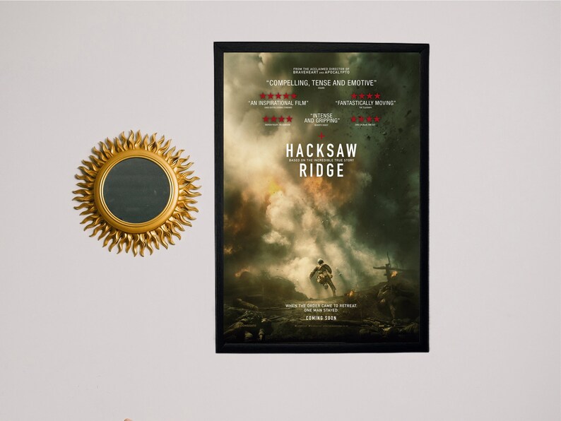 Hacksaw Ridge Movie Series Print Dorm Room Wall Decor Canvas Multiple ...