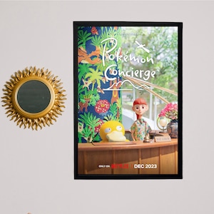 Pokemon Concierge Movie Series Print Dorm Room Wall Decor Canvas ...