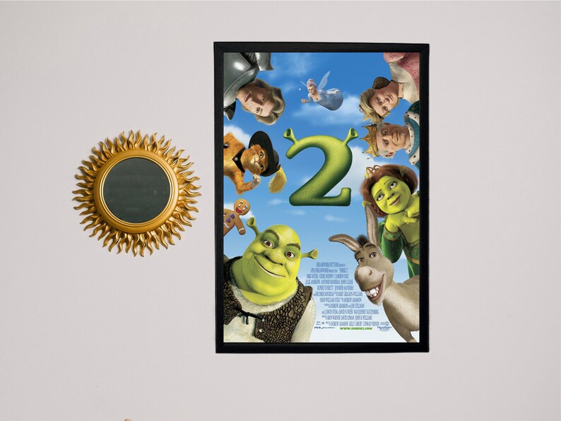 Shrek 2 Movie Series Print Dorm Room Wall Decor Canvas Multiple Size ...