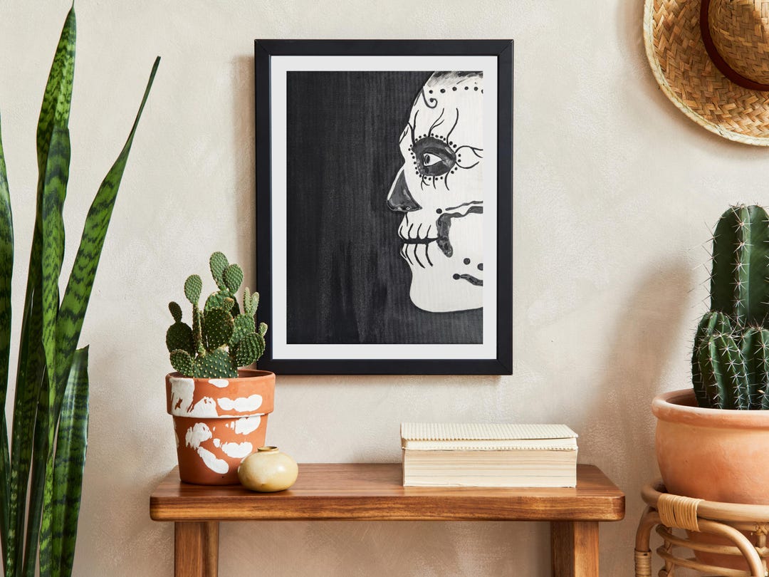 Mexican Male Catrina, Acrylic Painting, Wall Art, Sugar Skull, Mexican ...