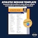 All-sports Athletic Resume Template for College Recruitment, Editable ...