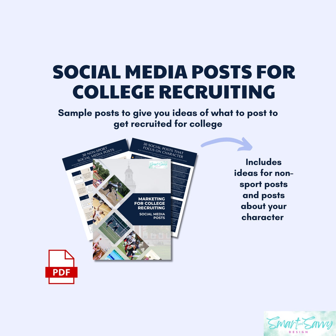 Social Media Post Ideas Score Big in Recruiting: Instant - Etsy