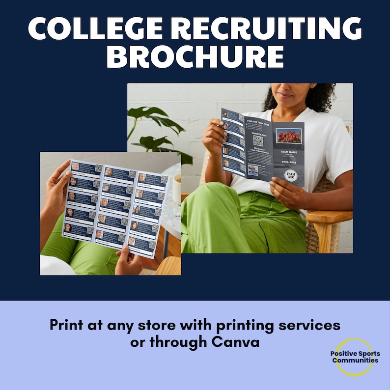 College Recruiting Brochure, Athlete Profiles, Team Brochure, College ...