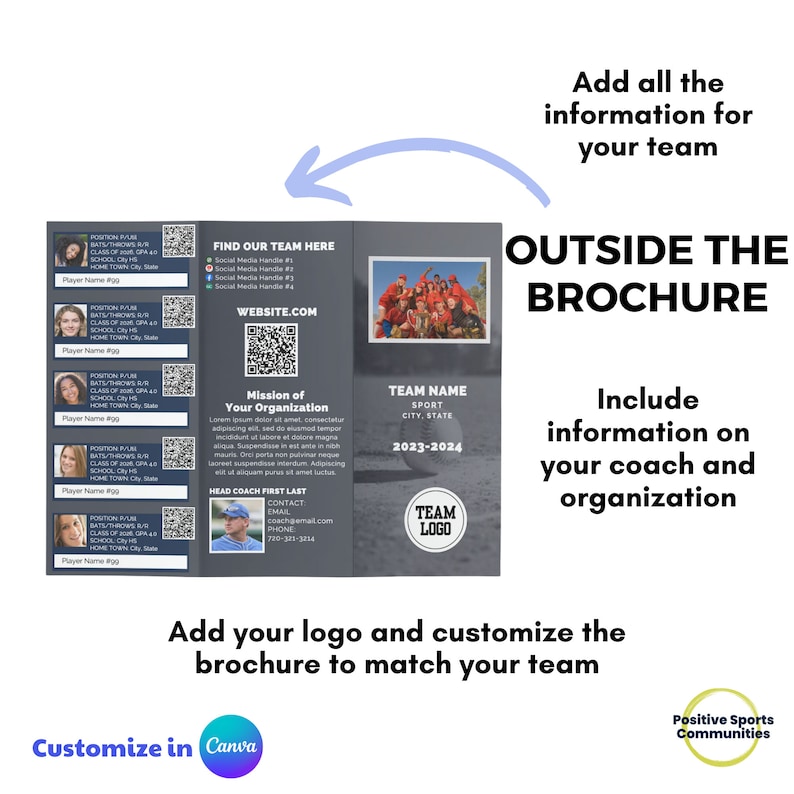 College Recruiting Brochure, Athlete Profiles, Team Brochure, College ...