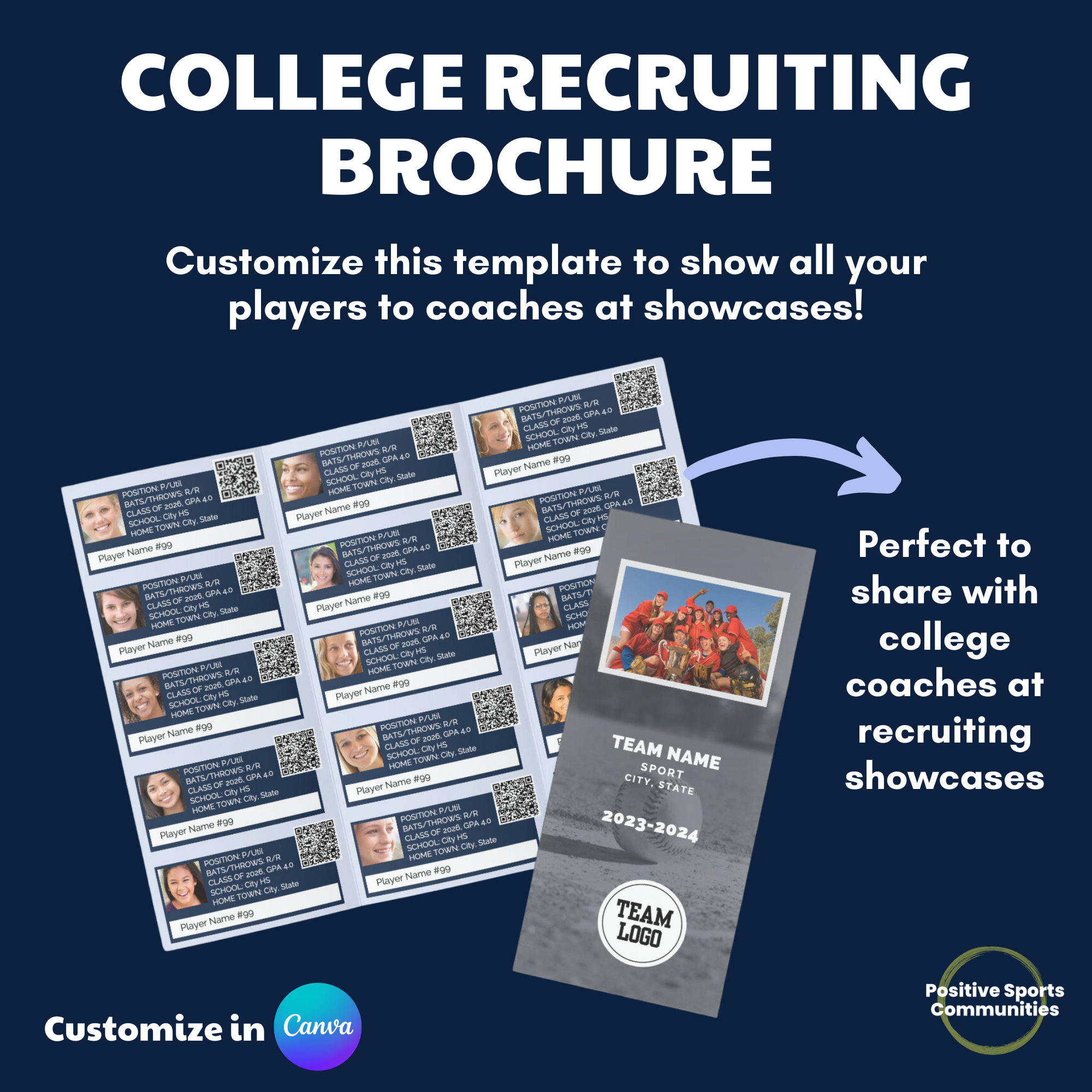 College Recruiting Brochure, Athlete Profiles, Team Brochure, College ...