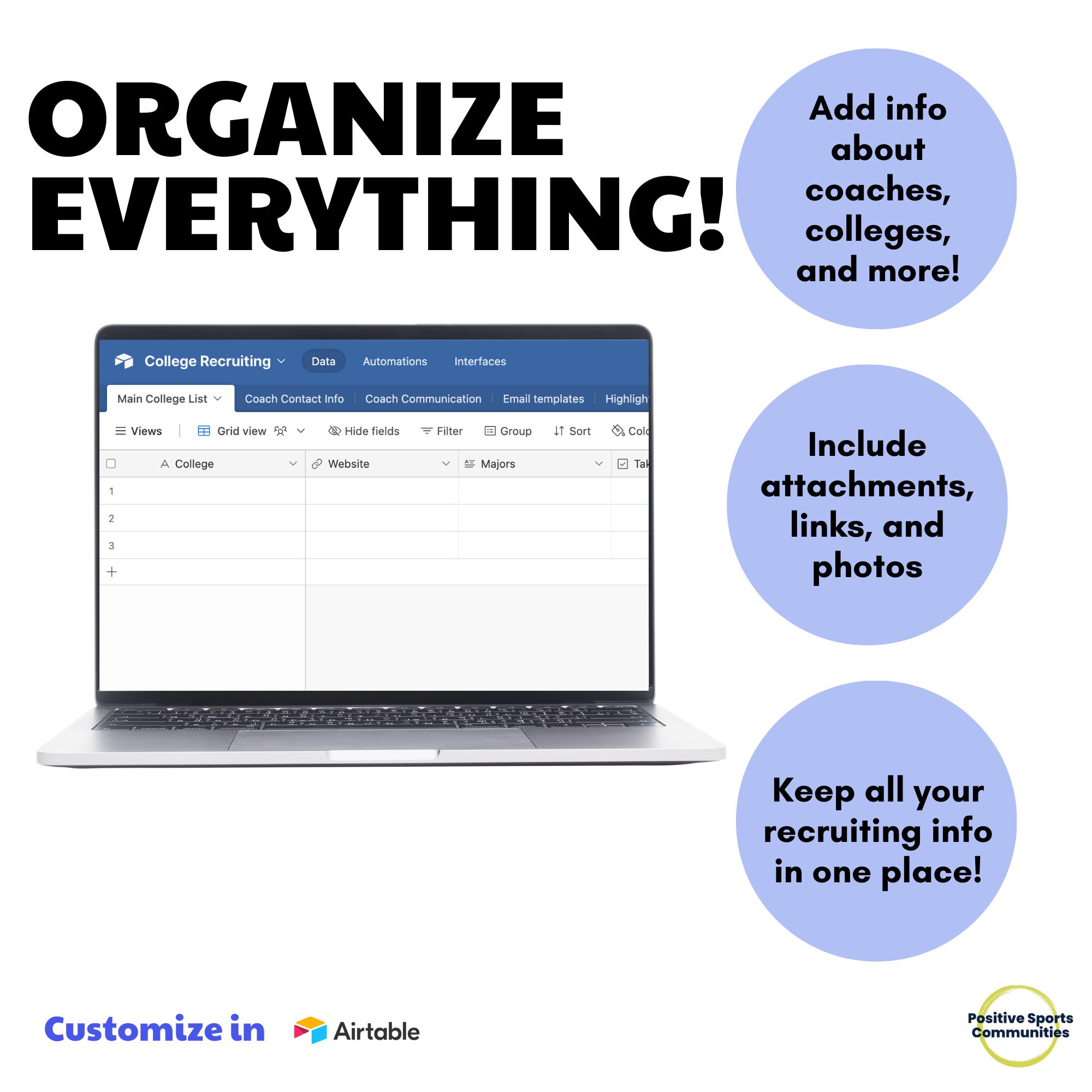 College Recruiting Spreadsheet: Streamline College Athletic Recruiting ...
