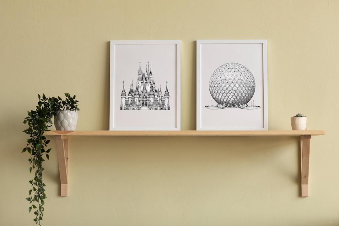 Instant Printable Poster WDW Park Icons - Etsy