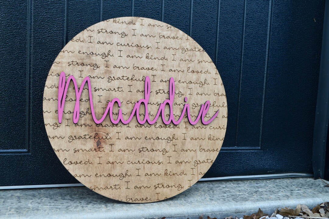Personalized Name Affirmation Wall Sign - Etsy