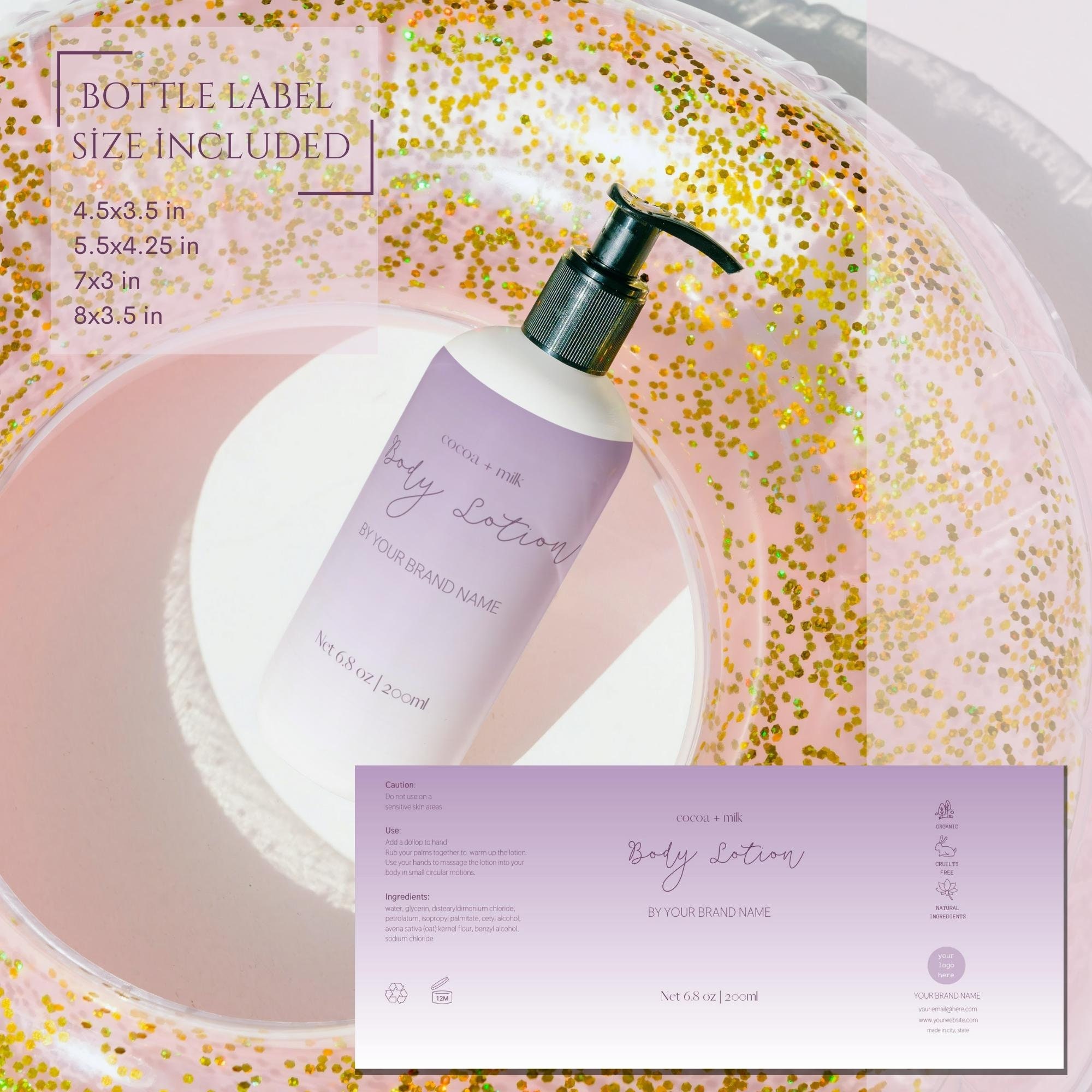 Printable Instant Download: Cosmetic Product Label Template for ...