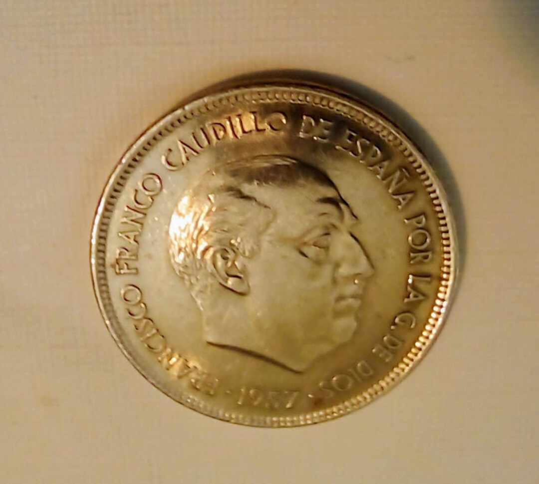 Spanish Francisco Franco 25 Ptas 195775 Very Valuable Coin - Etsy