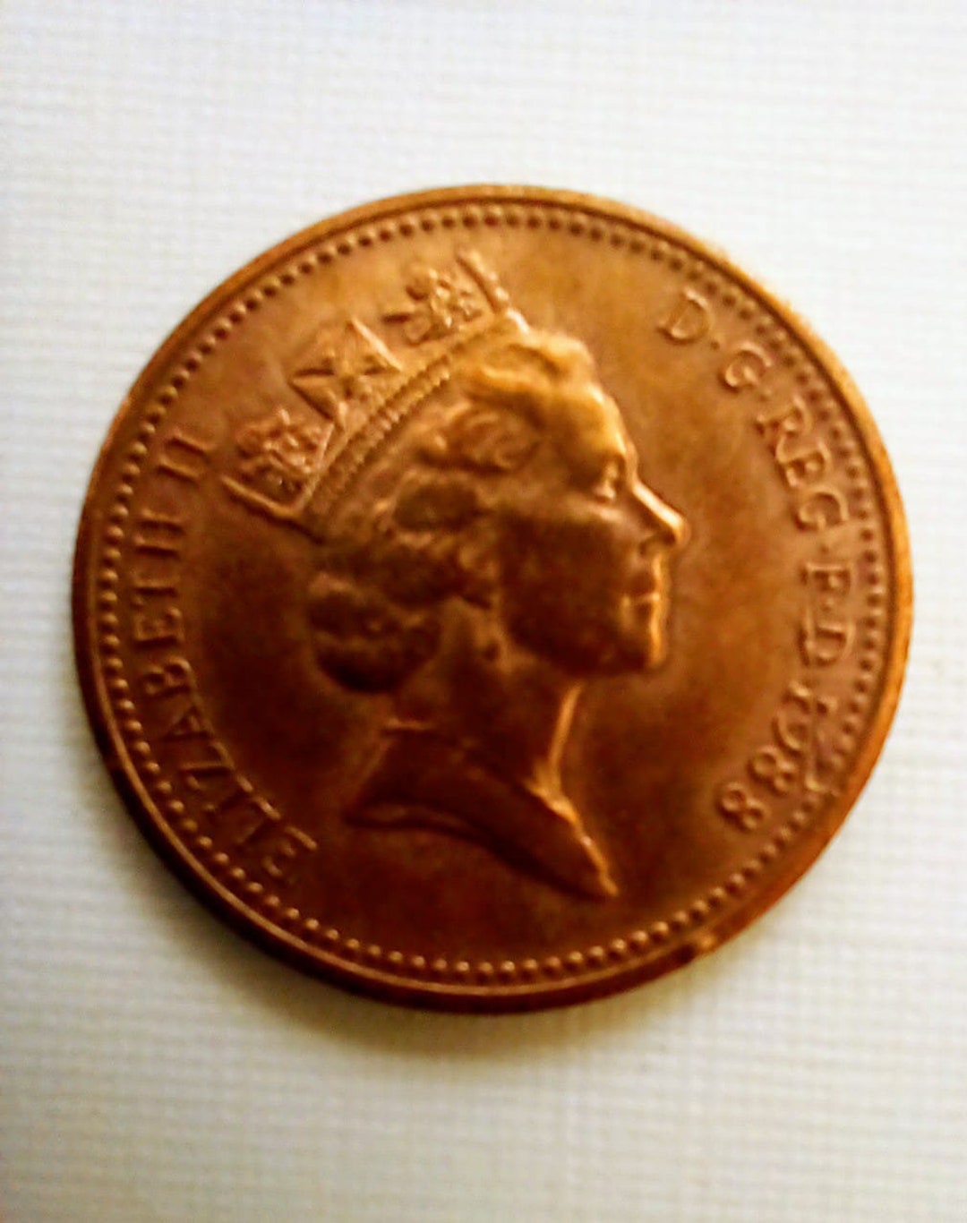 One Penny Elizabeth Ll 1988 Bronz Error Coin - Etsy