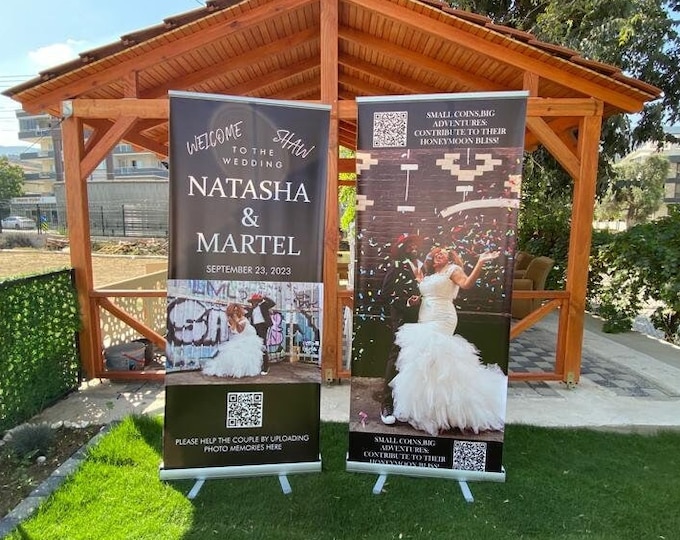 Custom Wedding Retractable Banner Stand INCLUDED With Full Color Print ...
