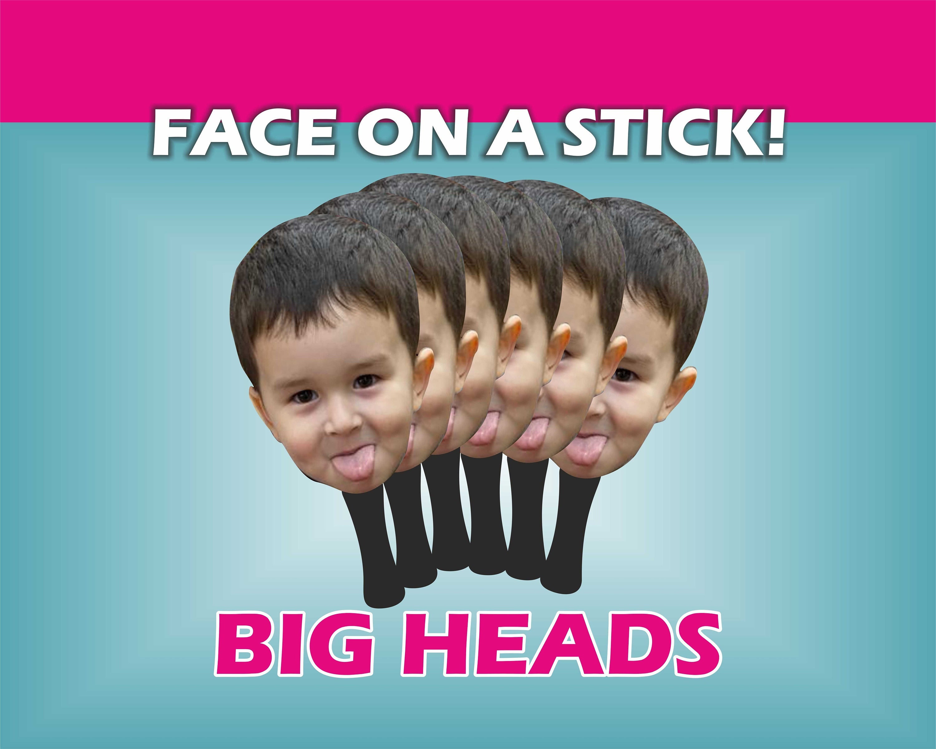 12 Big Head Stick Face on a Stick Head Cuts Bachelor - Etsy Australia