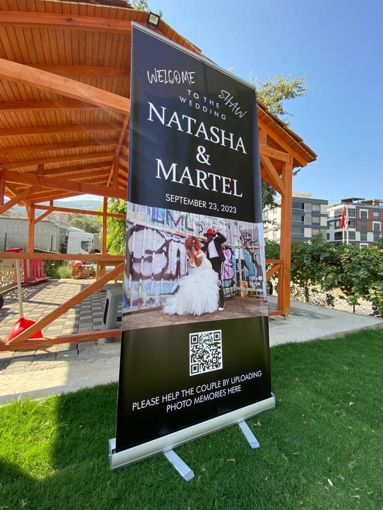 Brand Roll Banner | Custom Wedding Retractable Banner Stand Included ...
