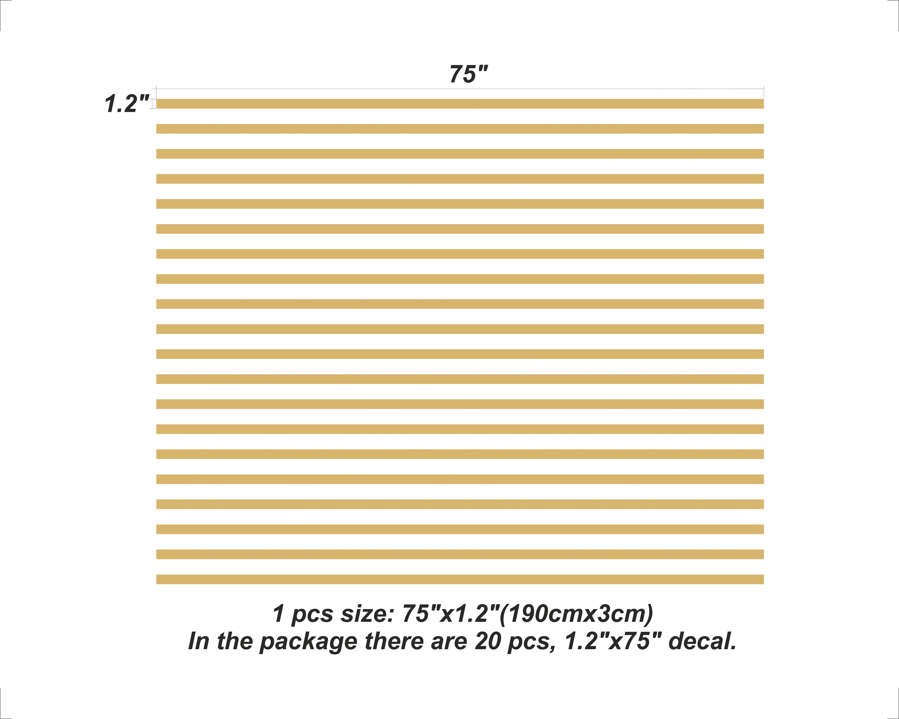 Gold Silver Wall Decal Peel and Stick Geometric Line Wall Sticker ...