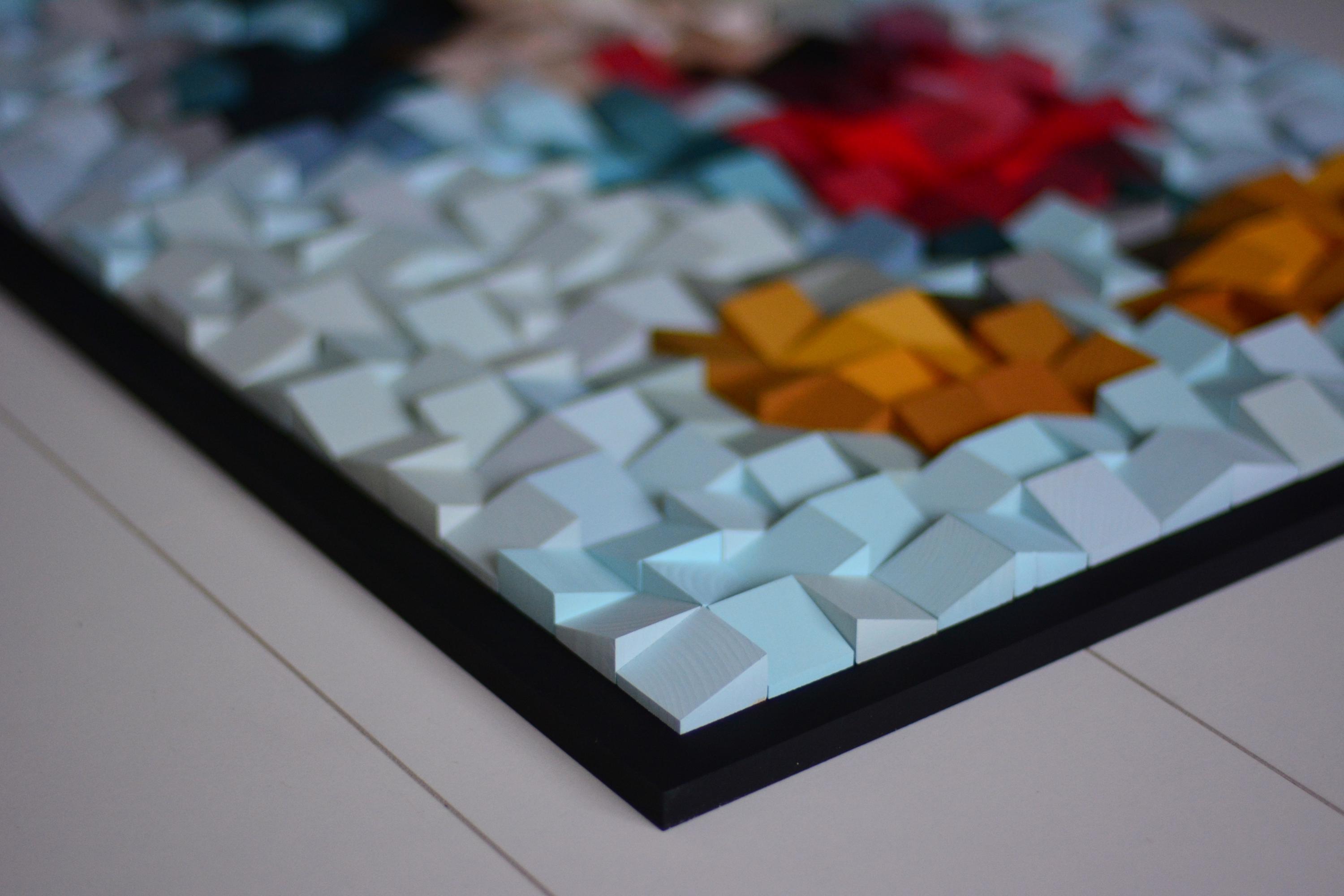 Mickey Mouse Wood Mosaic Sculpture: Unique 3D Wall Art - Etsy