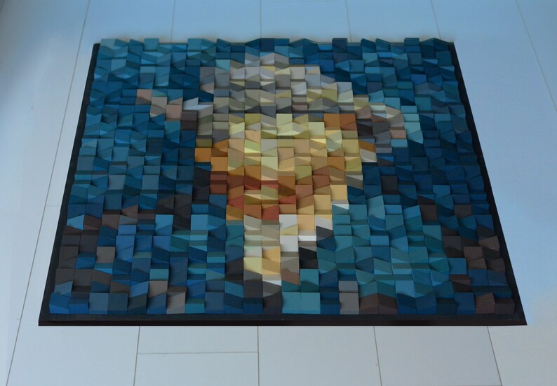 Van Gogh Self-portrait Wood Mosaic: 3D Wall Art - Etsy