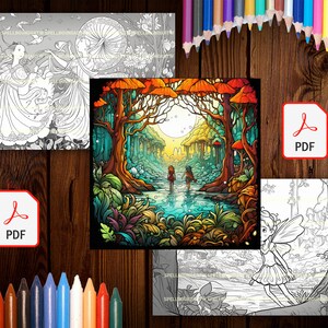 Adventure Coloring Book With Story for Kids and Adults | Instant ...