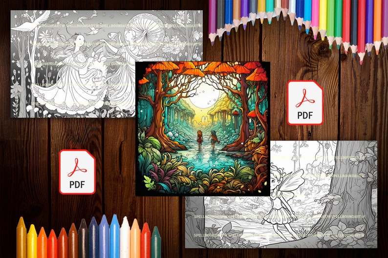 Adventure Coloring Book With Story for Kids and Adults | Instant ...