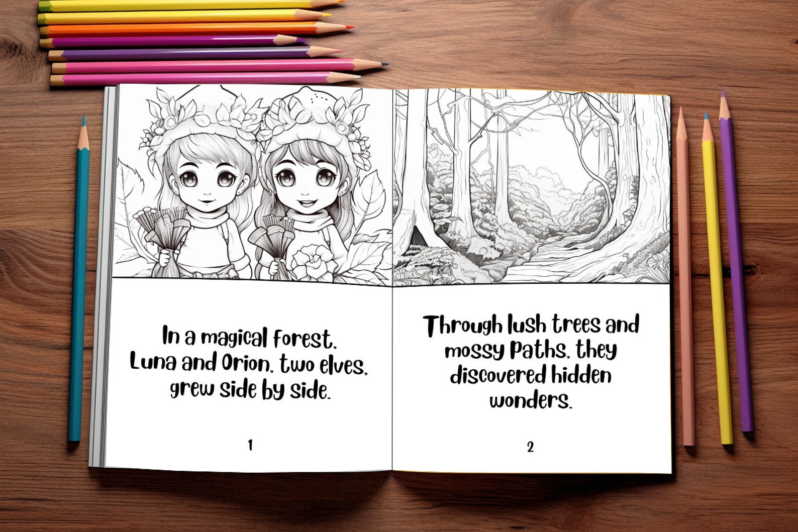 Adventure Coloring Book With Story for Kids and Adults | Instant ...