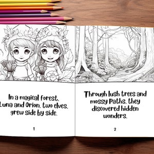 Adventure Coloring Book With Story for Kids and Adults | Instant ...