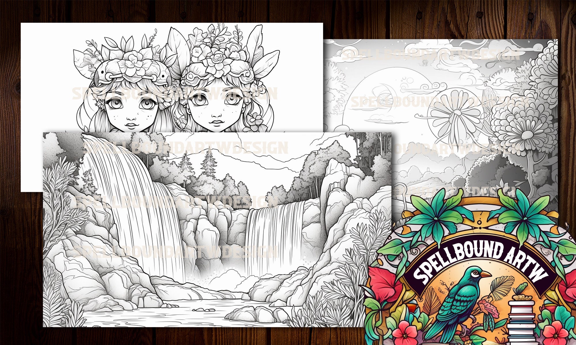 Adventure Coloring Book With Story for Kids and Adults | Instant ...