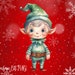 Christmas Elf Bundle PNG Sticker Bundle, High-res Illustrations ...