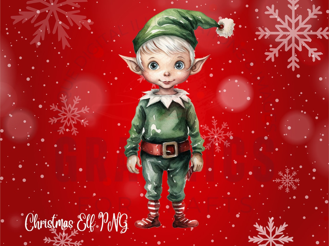 Christmas Elf Bundle PNG Sticker Bundle, High-res Illustrations ...
