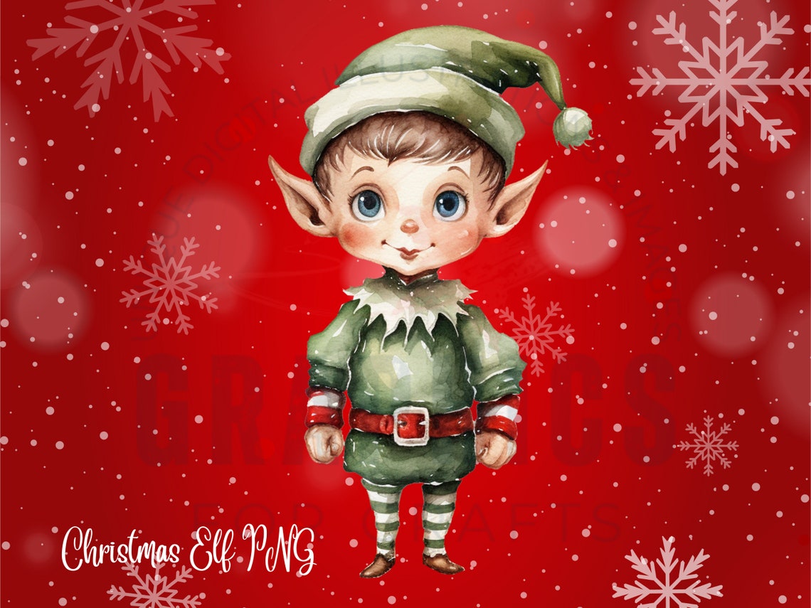 Christmas Elf Bundle PNG Sticker Bundle, High-res Illustrations ...