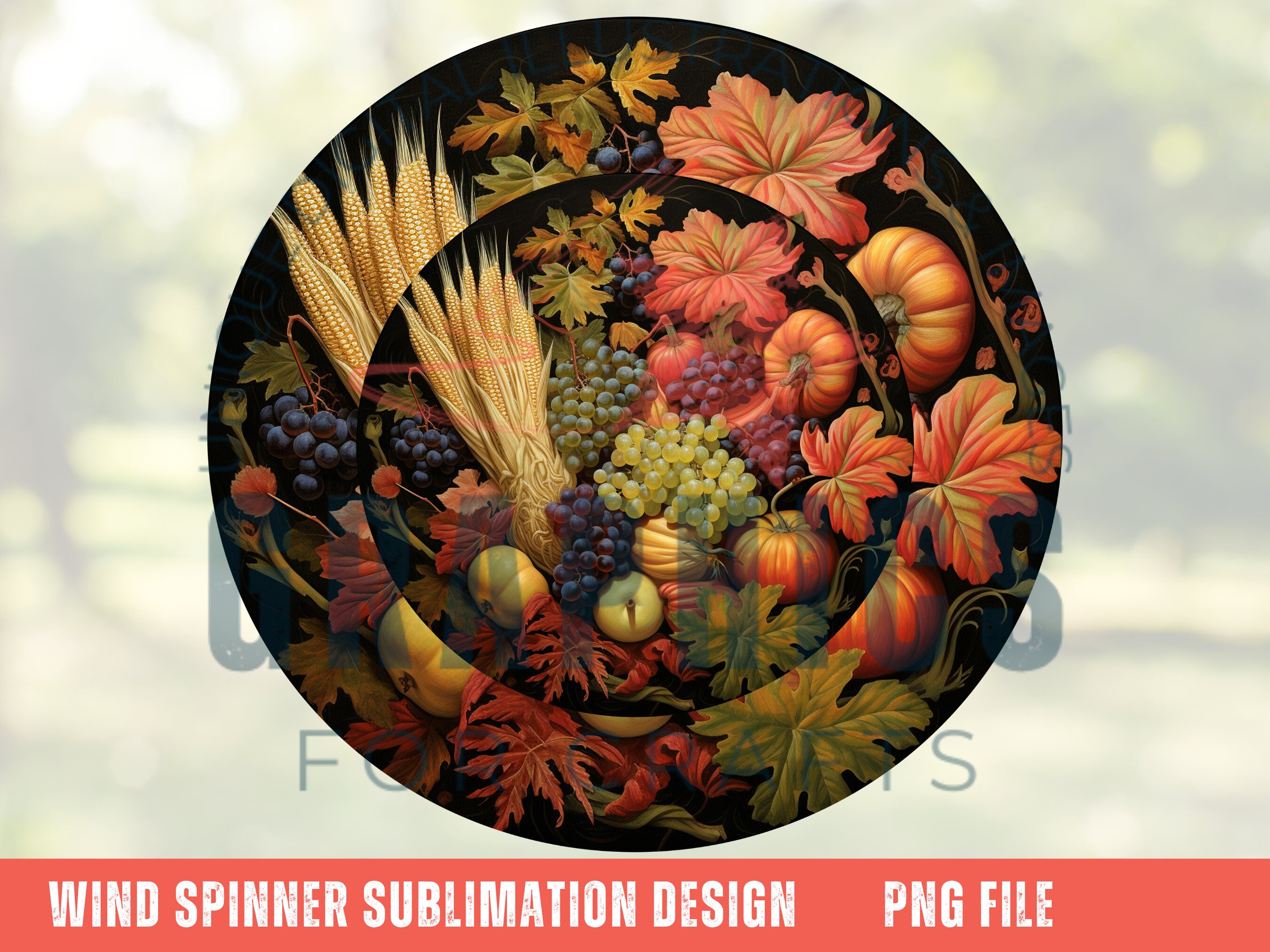 Thanksgiving Turkey Wind Spinner PNG 6 PNG Bundle for - Etsy