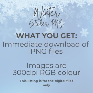 Winter PNG Sticker Bundle, High-res Illustrations, Digital Download ...