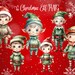 Christmas Elf Bundle PNG Sticker Bundle, High-res Illustrations ...