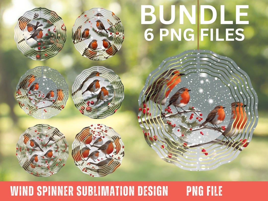 Christmas Snowy Robin PNG | 6 PNG Bundle for Sublimation | Snowy Robin ...