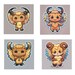 8 Adorable Brown Goat / Baphomet Chibi Anime Clipart Bundle PNG ...