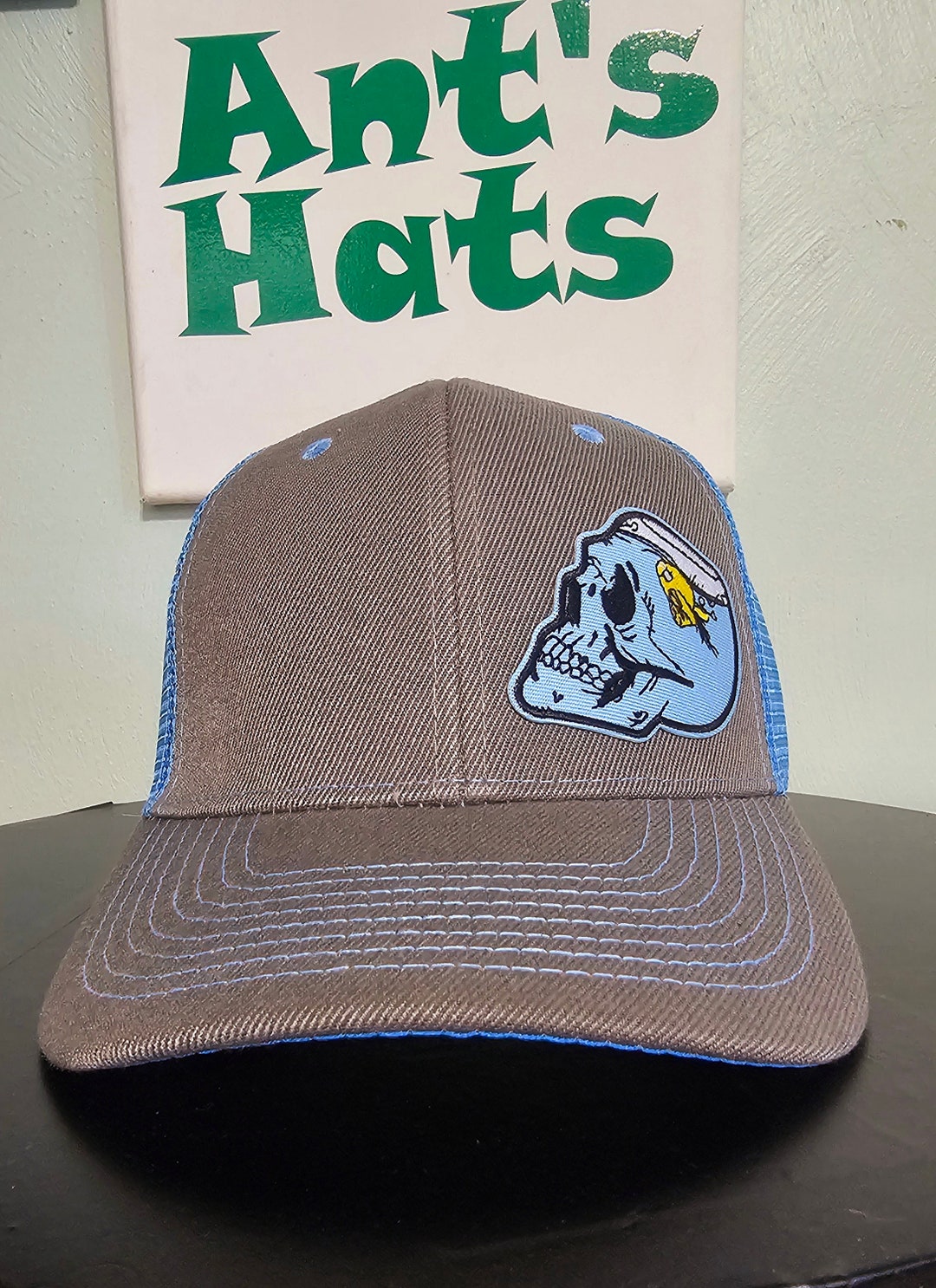 Skull Fish Bowl Patch Hat - Etsy